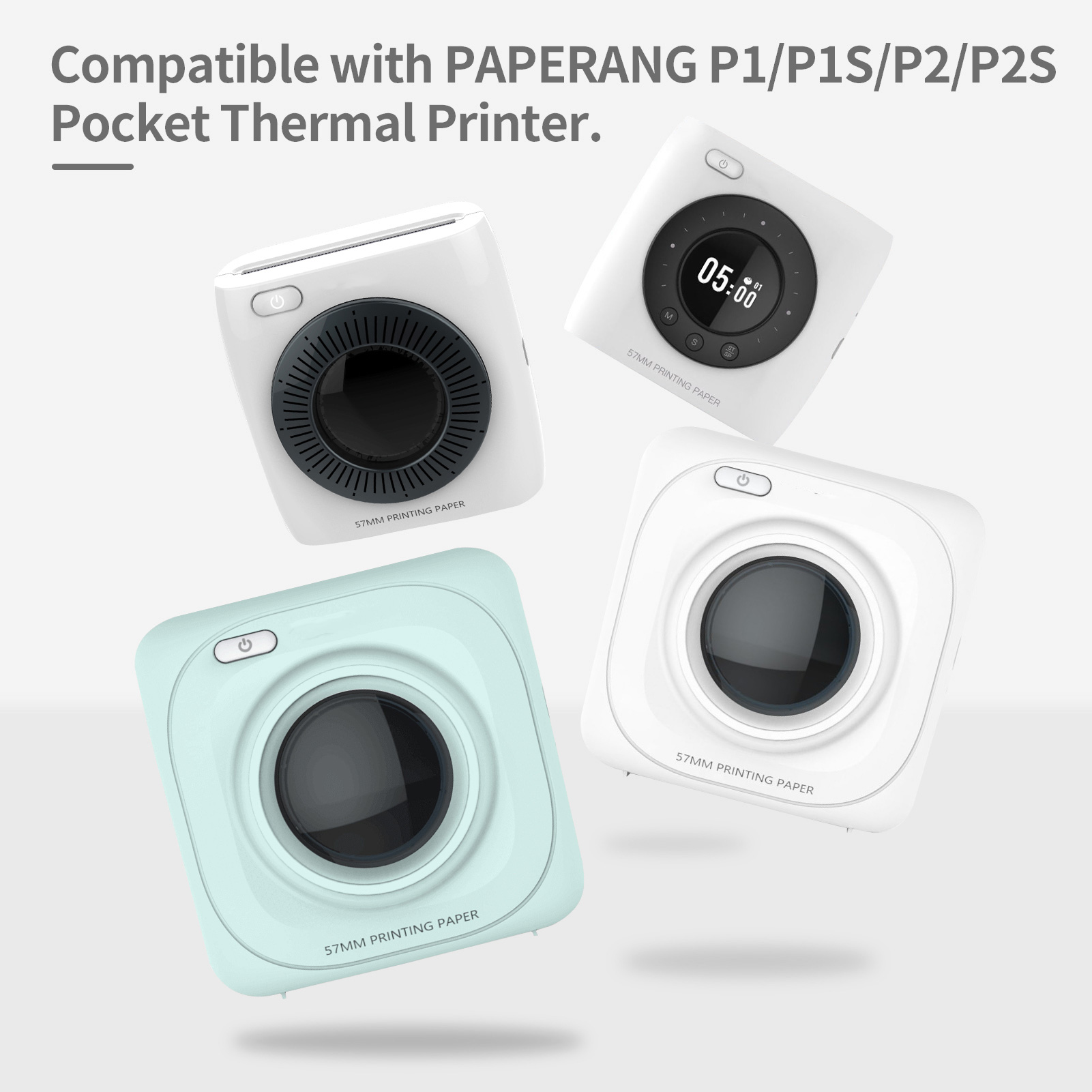 3 Rolls 57x30mm Self-Adhesive Thermal Paper Roll Sticky Paper BPA-Free ...