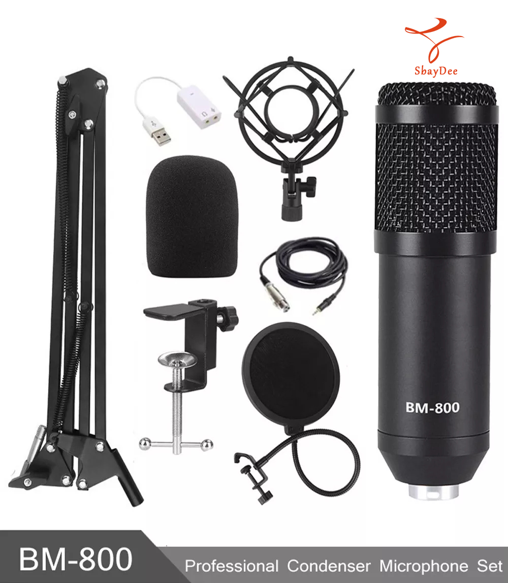 BM-800 Hanging Microphone Kit, Live Broadcast Recording Large Diaphragm ...