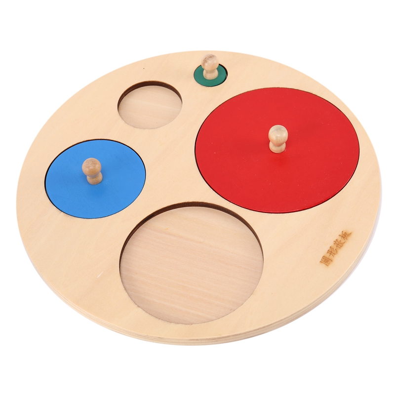 Wooden Round Shapes Learning Educational Preschool Kids Children Toys ...