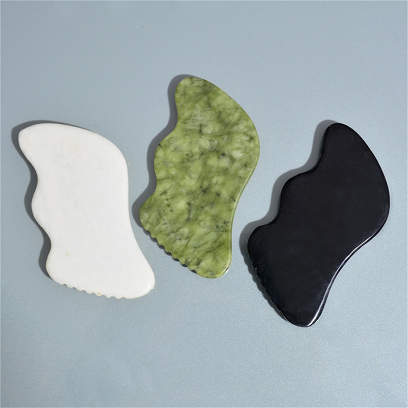 1Pcs Gouache Scraper White Jade Gua Sha Board Natural Stone Scraping ...