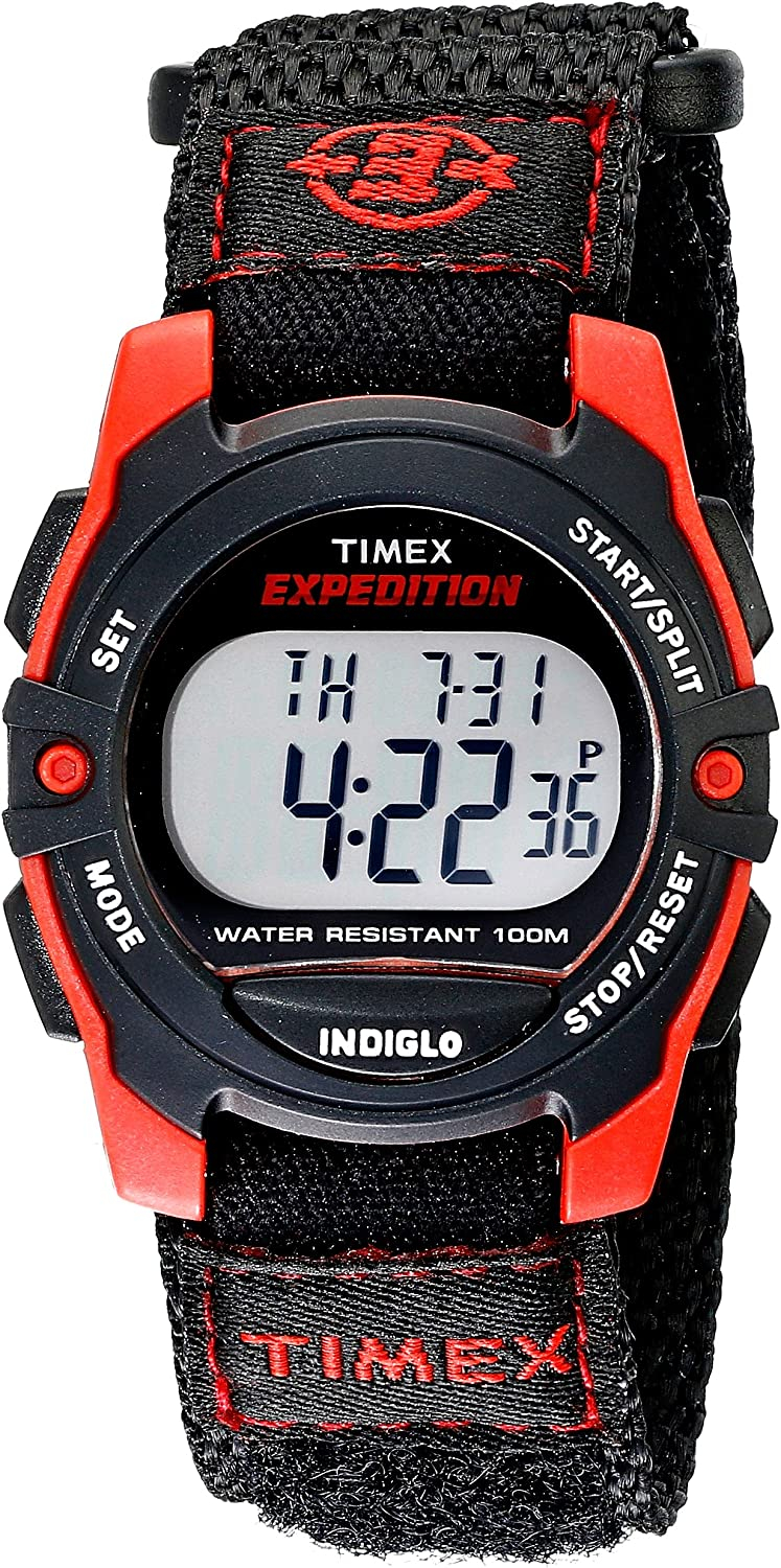 Timex Unisex TW4B02400 Expedition Mid-Size Digital CAT Black Fast Wrap ...