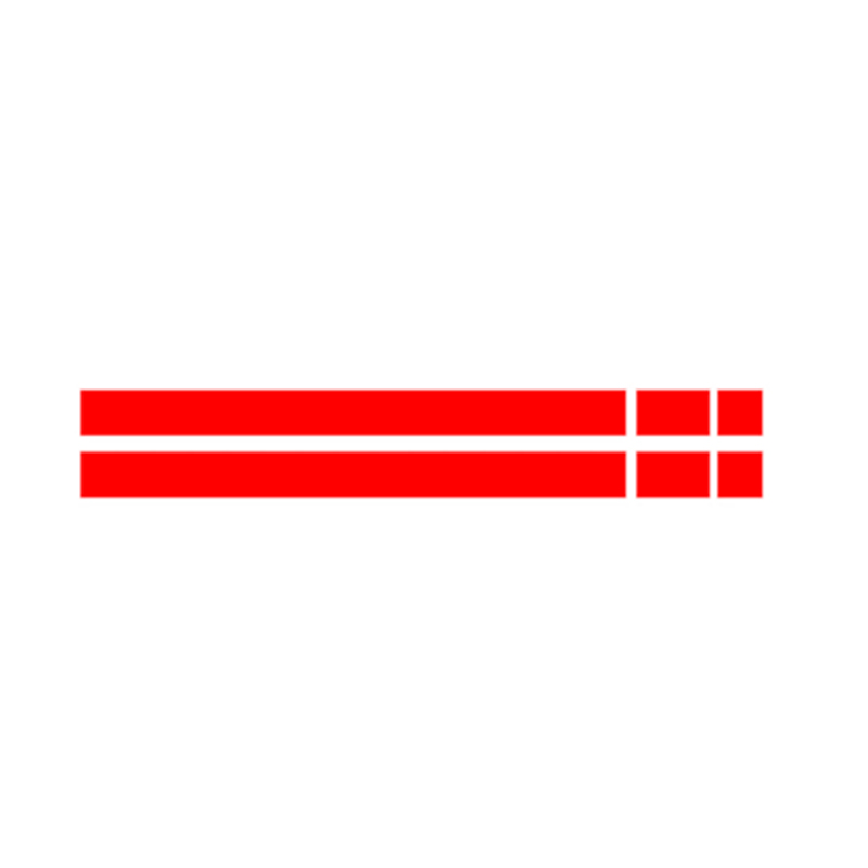 JEAZEA dWm Black White Red Vinyl Car Bonnet Stripes Hood Sticker Cover ...