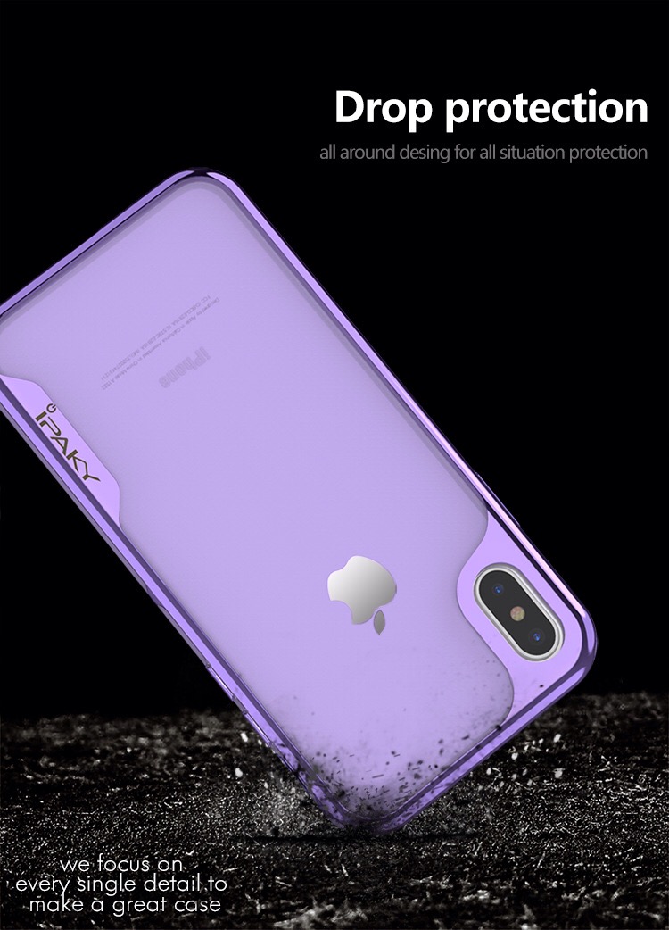 iPaky Luxury Electroplated Clear Silicone TPU Case for Apple iPhone X ...