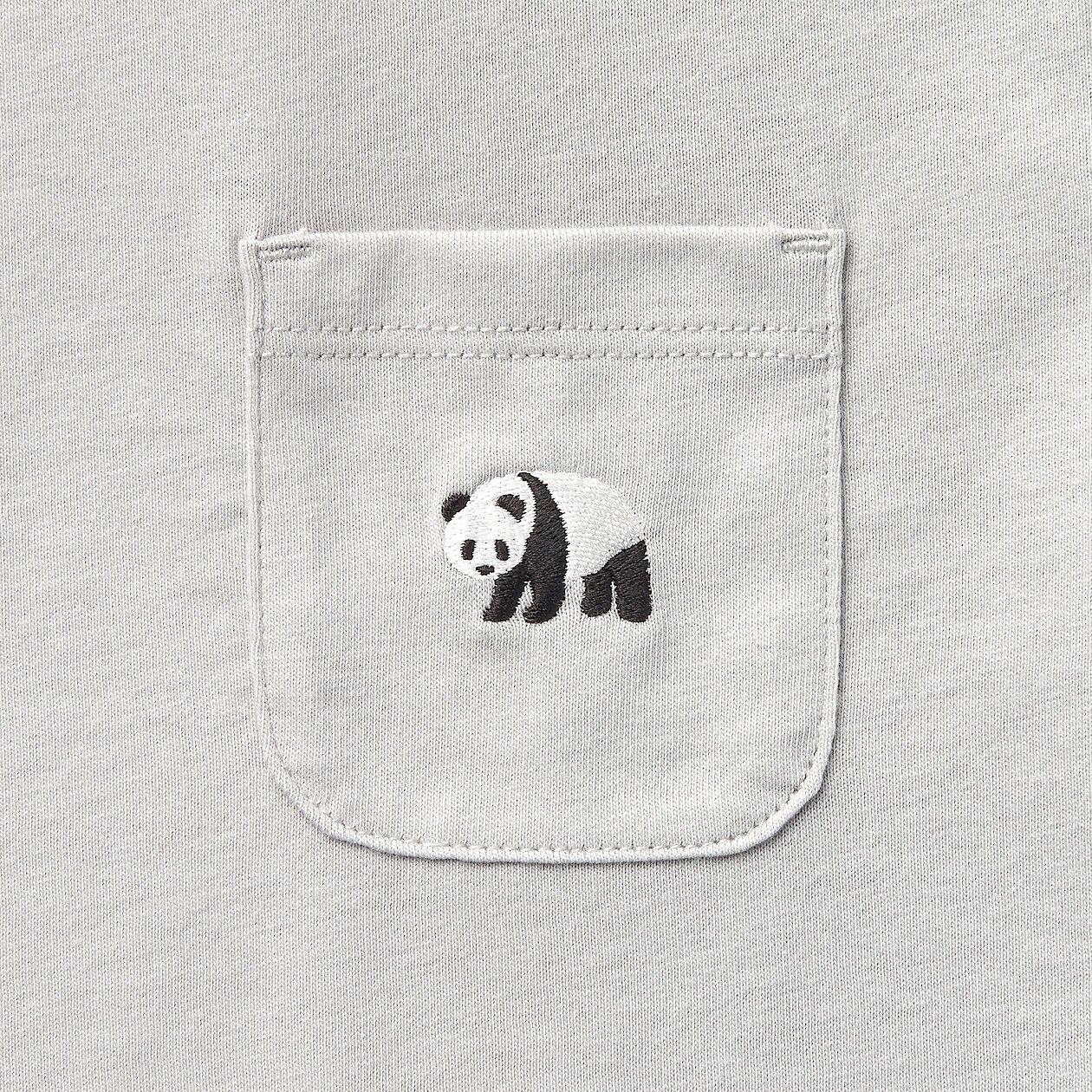 มูจิ เสื้อยืดคอกลมแขนสั้นแบบมีกระเป๋าเสื้อปักลาย เด็กเล็ก - MUJI ...