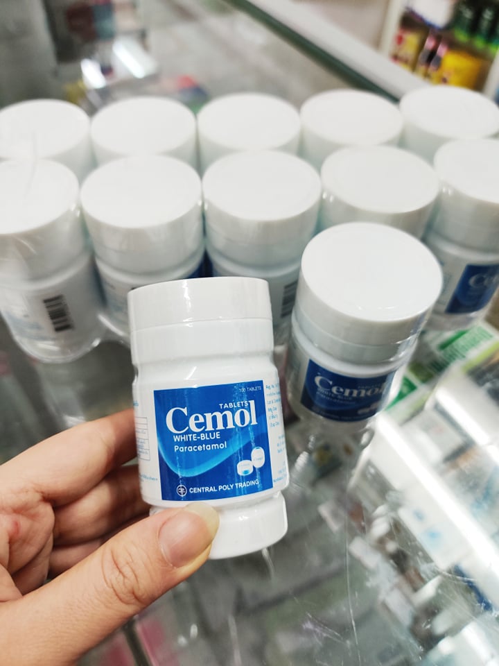 (2กระปุก) Cemol Paracetamol ซีมอล พาราเซตามอล เม็ดกลม ฟ้าขาว - Chafa ...