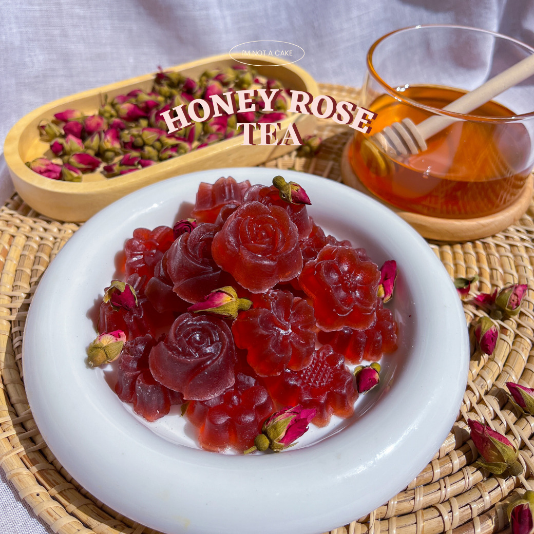 วุ้นกรอบกุหลาบน้ำผึ้ง สูตรหวานน้อย Honey Rose Tea | Lazada.co.th