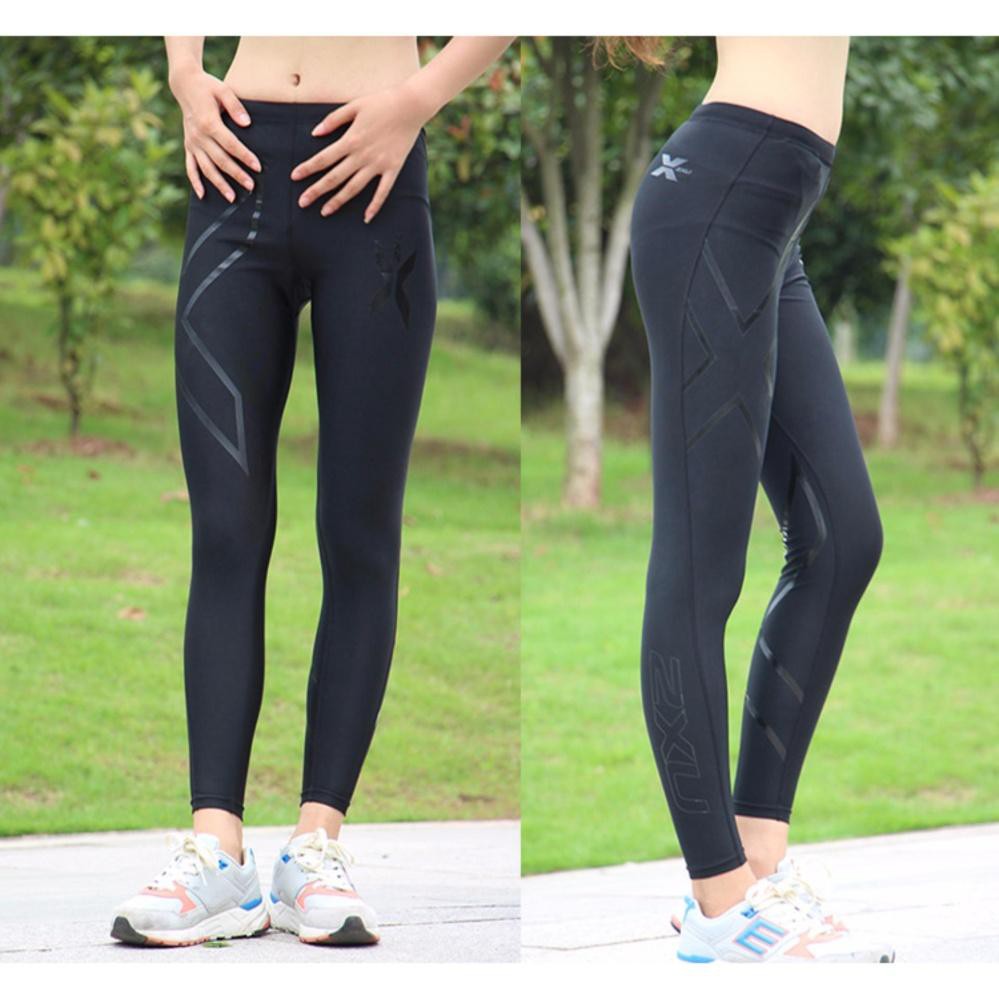 กางเกงรัดกล้ามเนื้อผู้หญิง ZXU Women Compression (ลายสีดำ ...