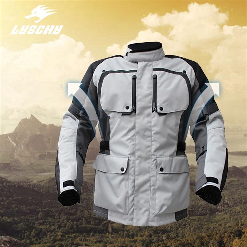 แจ็คเก็ตรถจักรยานยนต์ Windproof ผู้ชายเสื้อผ้ารถจักรยานยนต์ Motocross ...
