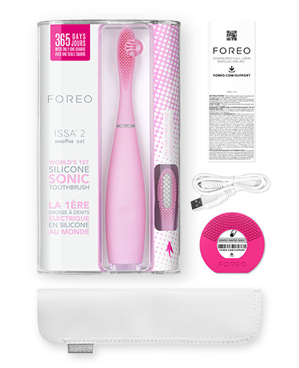 ดีลพิเศษ แปรงสีฟันไฟฟ้า FOREO ISSA 2 Sensitive Set Pearl Pink ราคาล่าสุด