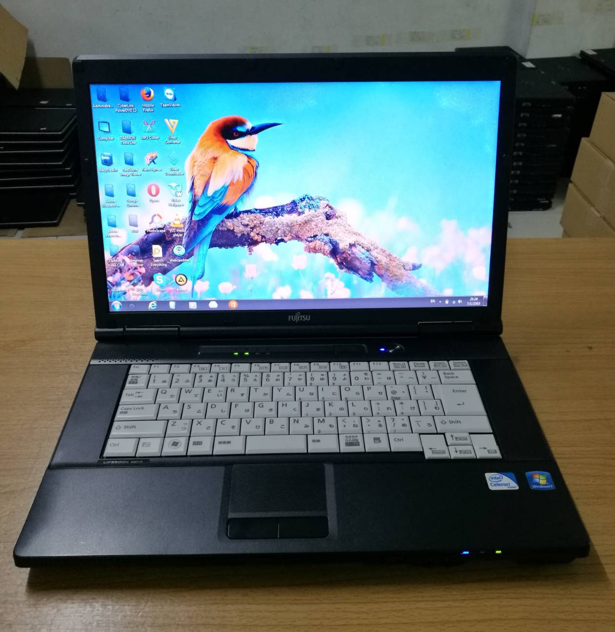 โน๊ตบุ๊ค Notebook Fujitsu Celeron B710@1.6GHz RAM 2GB/HDD:160GB ขนาด15. ...