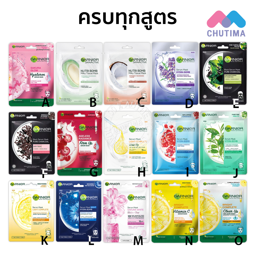GARNIER Hydra Bomb Eye Serum Mask (6 g.) การ์นิเย่ สกิน แนทเชอรัลส์ ไฮด ...