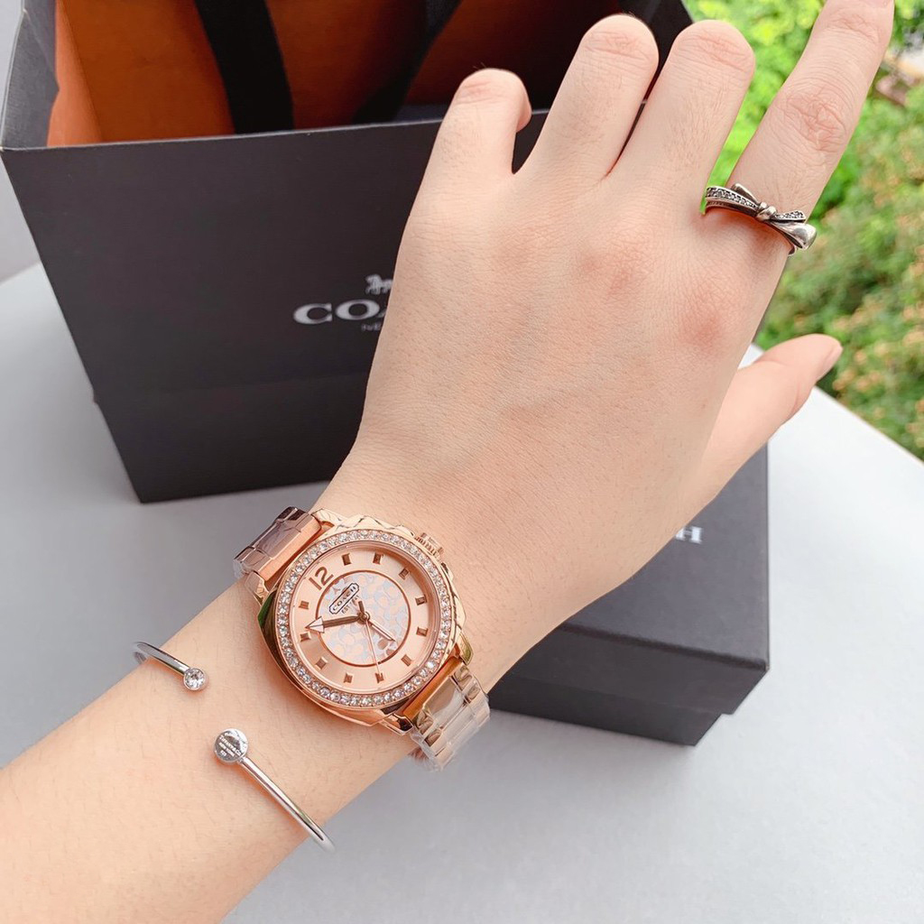 Coach นาฬิกาข้อมือผู้หญิง นาฬิกาแบรนด์เนม ของแท้100 14501701 - 34mm ...