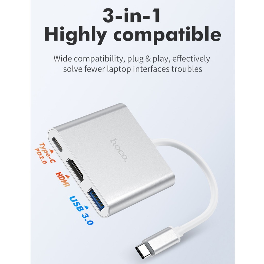 hoco hb14 สายแปลง type-c to hdmi wsb3.0typec pd2.0 (070266) - M62 shop ...