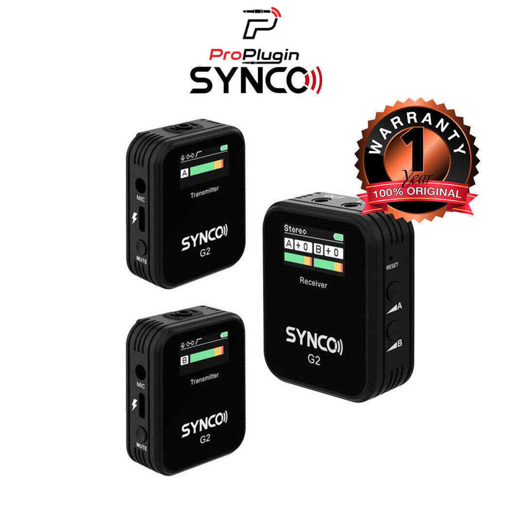 SYNCO WAir-G2-A2 Wireless Microphone รุ่นใหม่ แบบคู่ สำหรับพิธีกร 2 คน พร้อมหน้าจอโชว์สถานะ ...