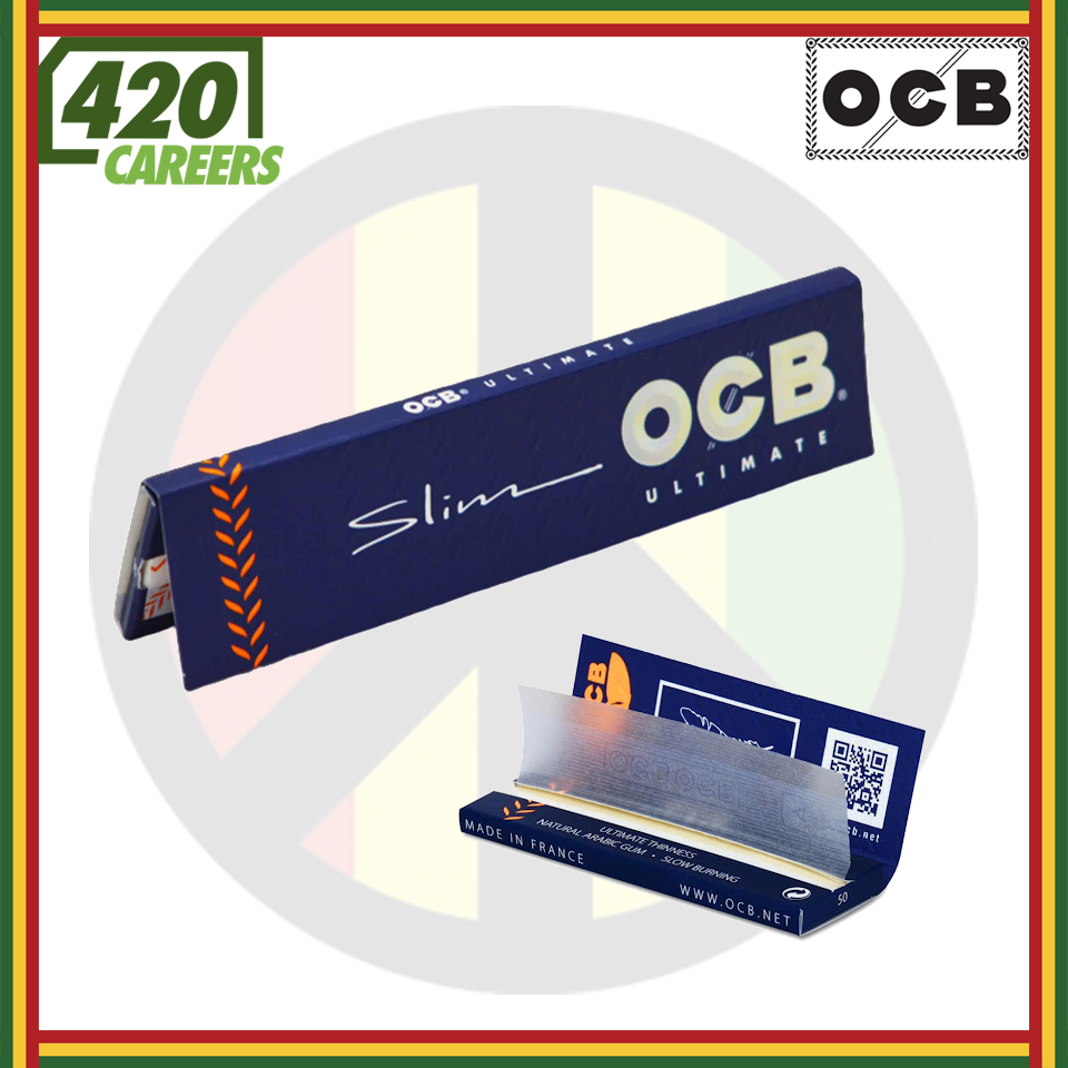 OCB Ultimate King size Slim Rolling Paper Packs of 3 / 5 / 10 Booklets ...