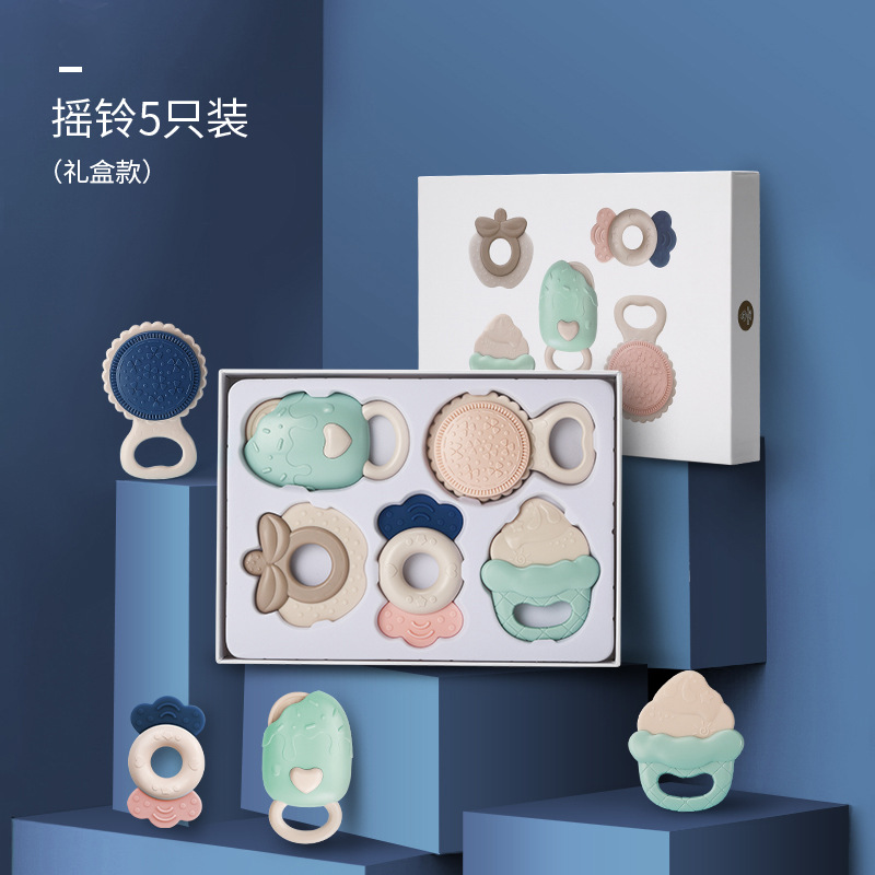 (5pcs8pcs)Soft Rubber Baby Rattle Hanging Toys Playset For Newborn ...