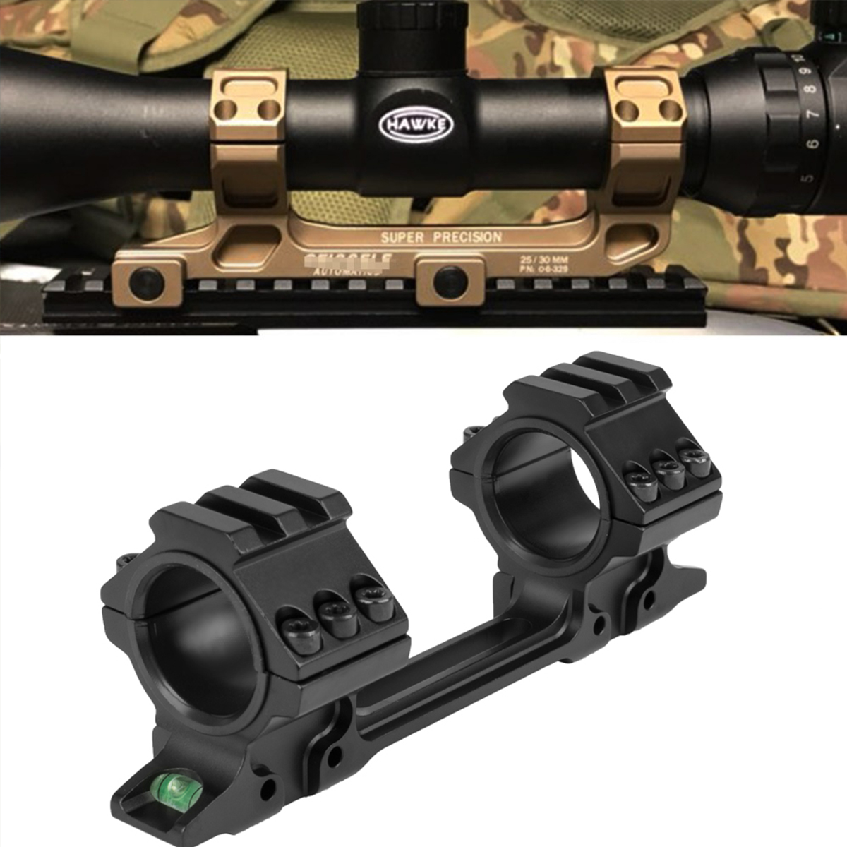 อุปกรณ์เสริมยุทธวิธีกลางแจ้ง ติดตามตัวยึดชิ้นส่วนมาตรวัดระดับสองชั้น ...