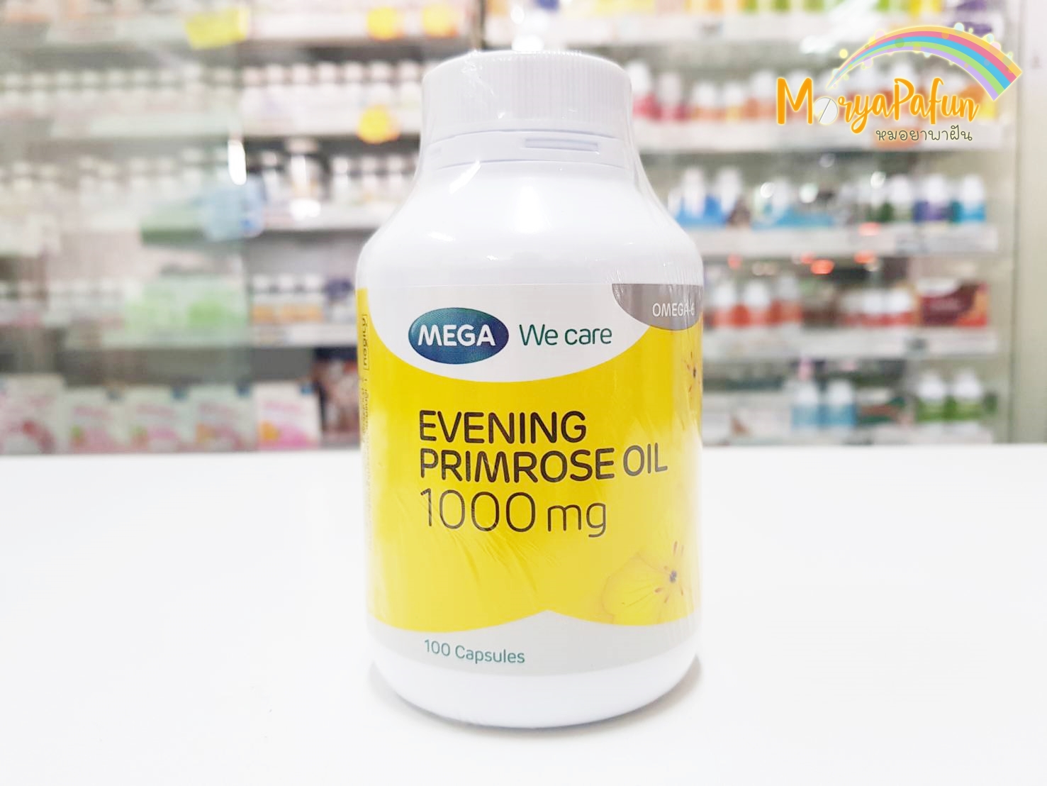 Mega Evening Primrose Oil 1000 mg 100 Capsules 1 กระปุก น้ำมันอีฟนิ่งพร ...