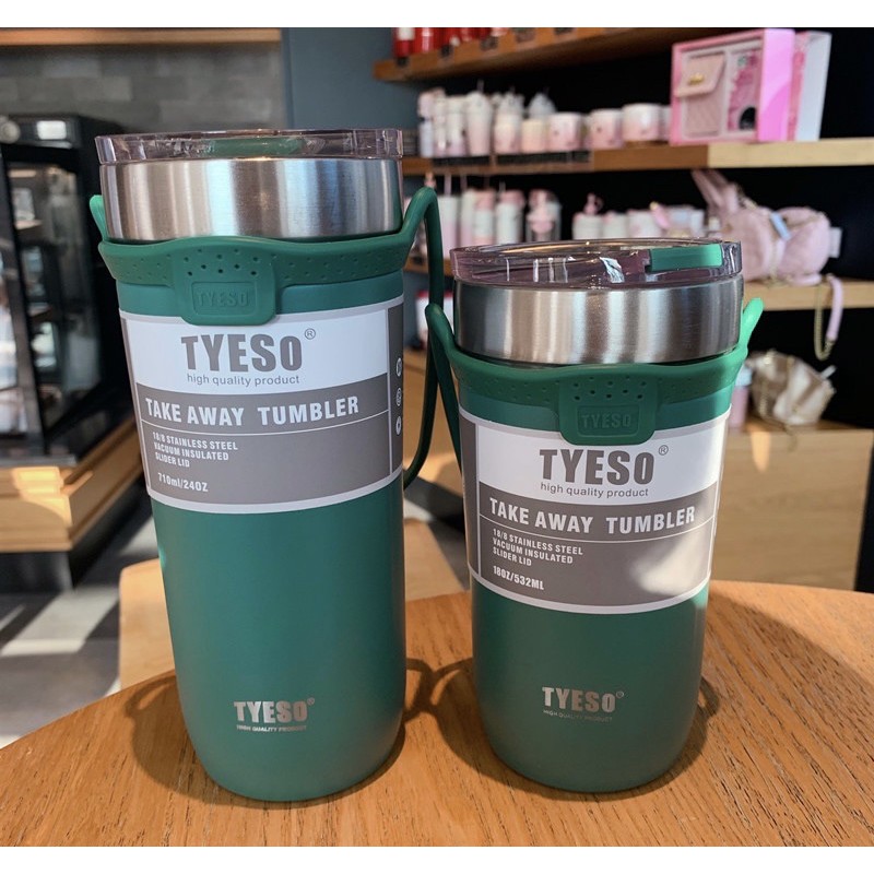มาใหม่ TYESO แก้ว เเก้วน้ำ TYESO 18 Oz,24 Oz เก็บความร้อน เย็น สแตนเลส ...