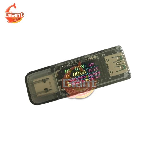 5A USB Tester Digital Voltage Current Power Capacity Temperature Meter ...