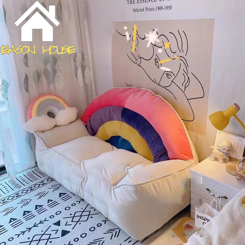 Lazy sofa bean bag tatami couch sofa bed cloud rainbow sofa small ...