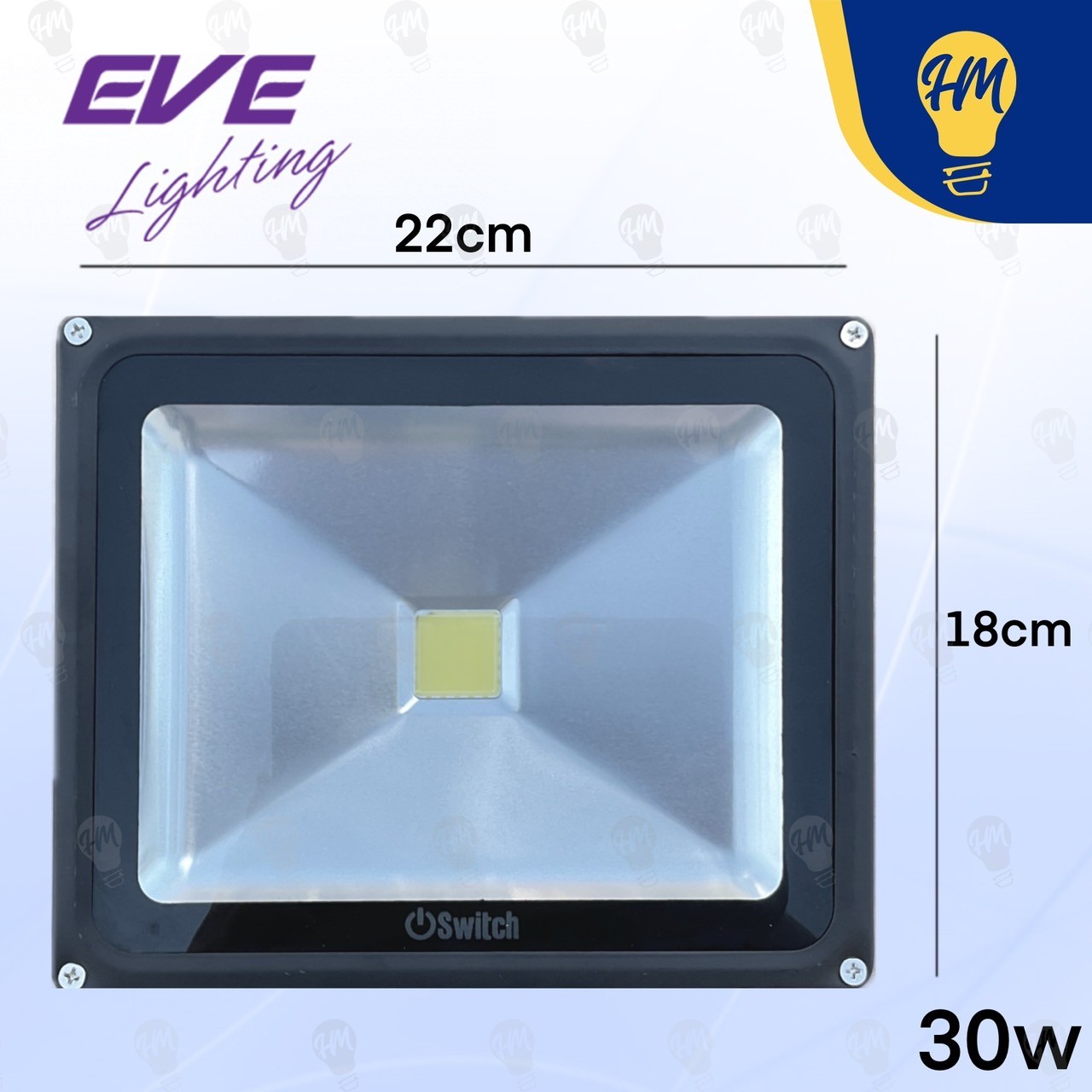 EVE สปอร์ตไลท์ LED 10W 30W แสงขาว (รุ่น Switch) โคมไฟ ฟลัดไลท์ | Lazada.co.th