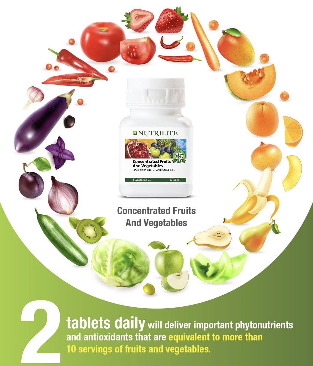🍒 นิวทริไลท์ ผักและผลไม้รวมเข้มข้น Nutrilite Concentrated Fruits And ...