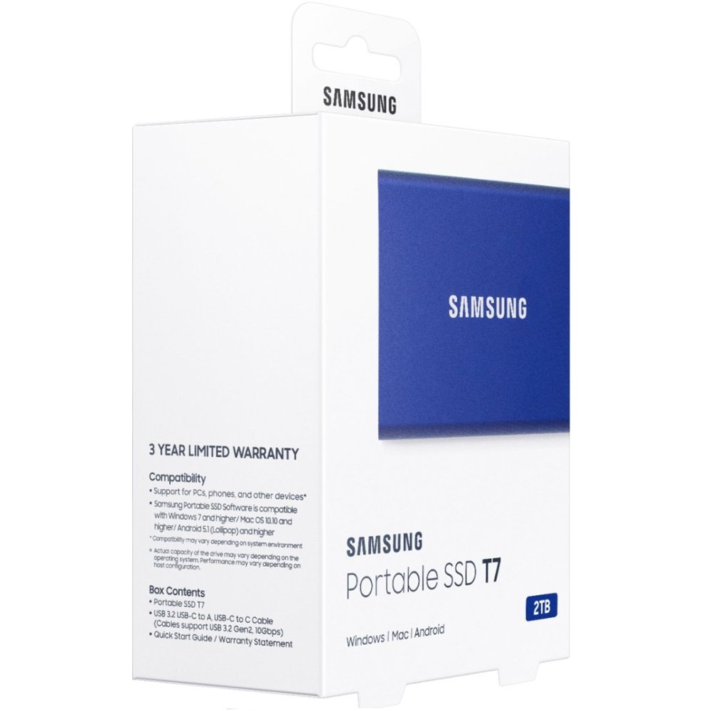 Samsung 1TB T7 Portable SSD USB3.2 (Blue) - Legend Thailand - ThaiPick