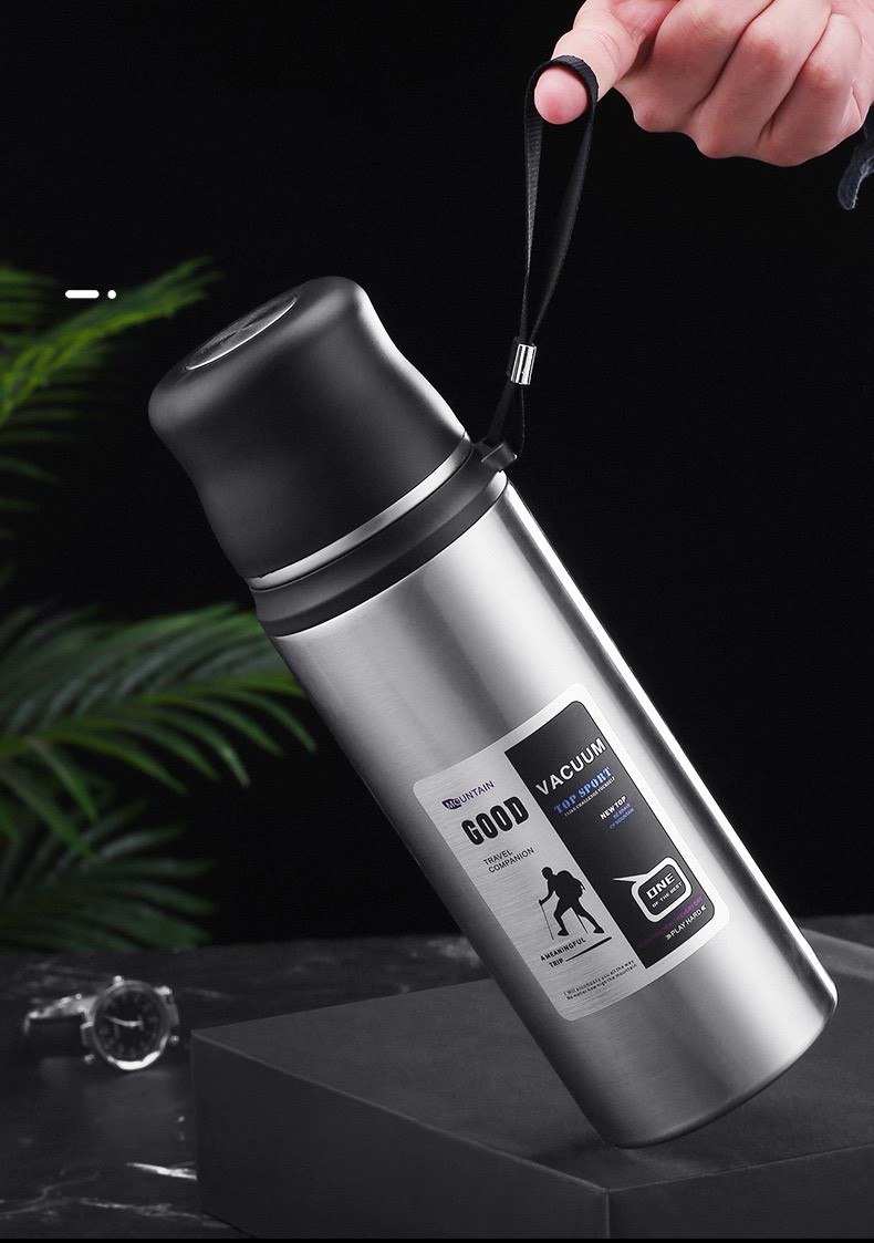 กระติกเก็บอุณหภูมิ ร้อน-เย็น ขนาด 800/1000ML กระติกน้ำสแตนเลส 304 ขวดเก็บความเย็น ความจุขนาดใหญ่ ...