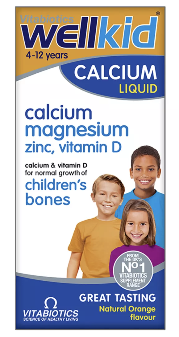 Vitabiotics Wellkid Calcium Liquid วิตามินแคลเซียมชนิดน้ำพร้อมวิตามินดี ...