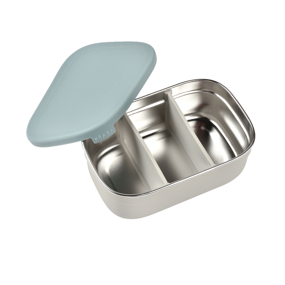 BEABA กล่องอาหารสแตนเลส Stainless Steel Lunch Box - Baltic Blue / Grey ...