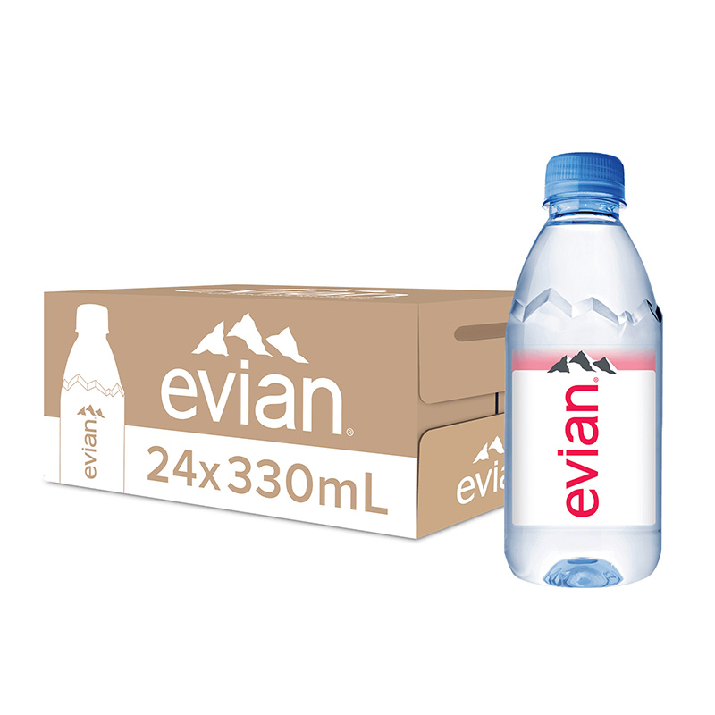 เอเวียง น้ำแร่ธรรมชาติ ขวดพลาสติก 330 มล. แพ็ค 24 ขวด Evian Natural Mineral Water 330 ml. Pack ...