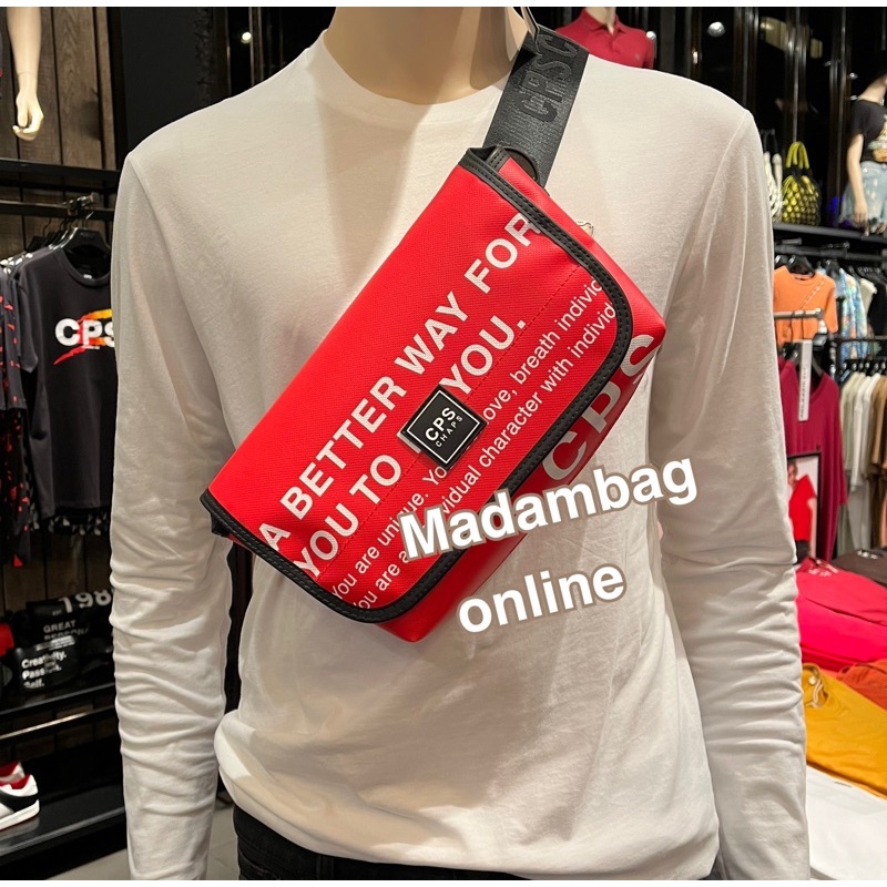 TRENDY กระเป๋าคาดอกผู้ชาย กระเป๋าคาดอกผู้หญิง CPS Chaps Logo Crossbody ...