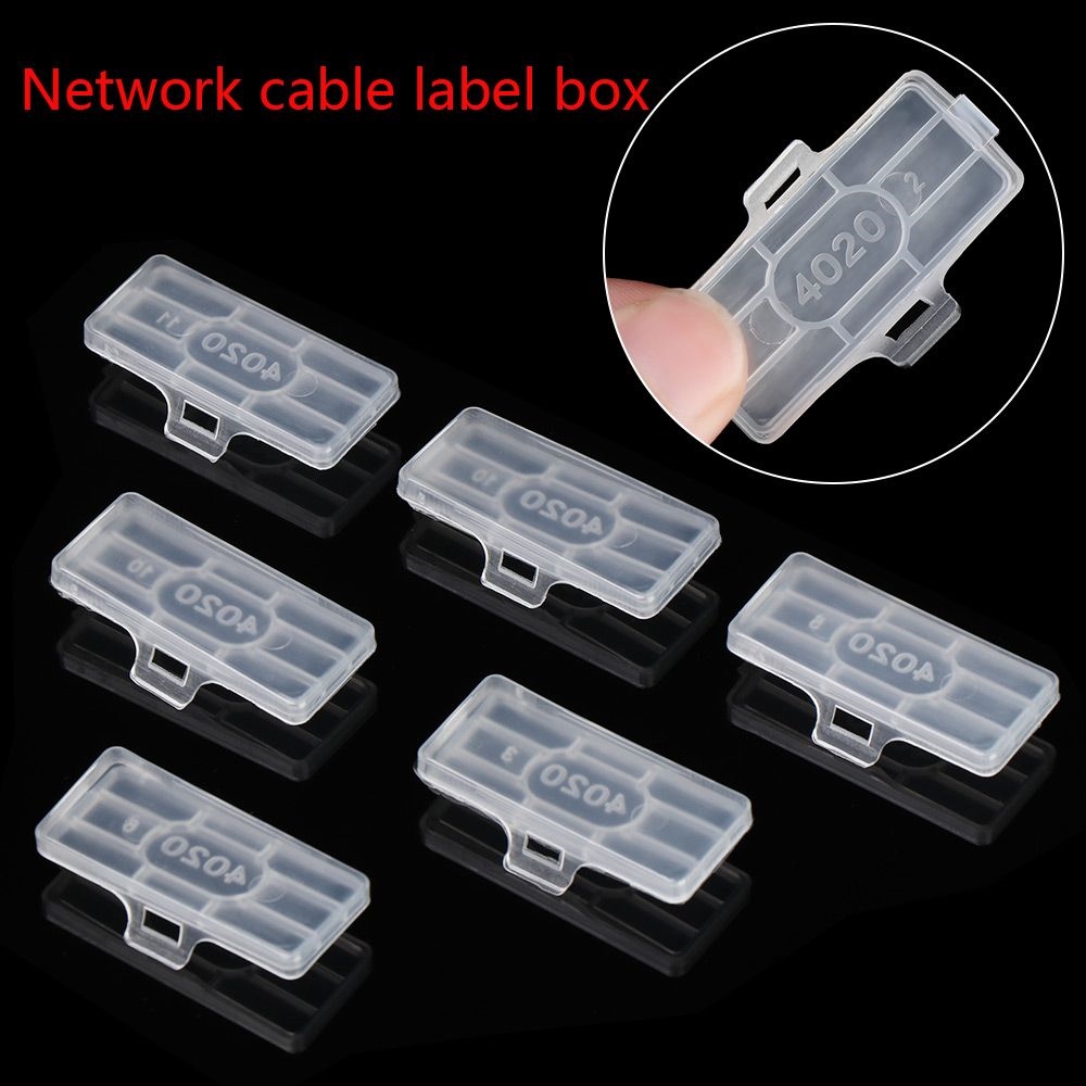 50Pcs Transparent Waterproof Cable Identification Tags Cable Tie Marker ...