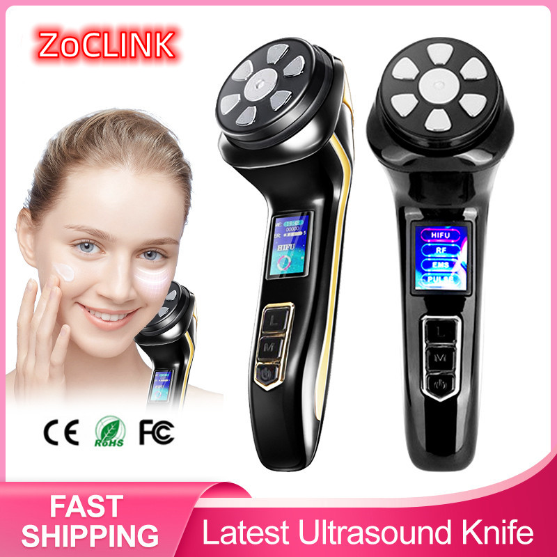 มินิ HIFU RF Ultrasonic ยกกระชับใบหน้าต่อต้านริ้วรอยดูแลผิวมัลติฟังก ...