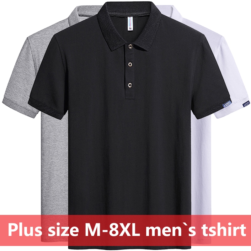 Big Size 6xl 7xl 8xl Polo Shirts Men High Quality 95 Cotton Polo Shirts Slim For Men Fit Casual ...