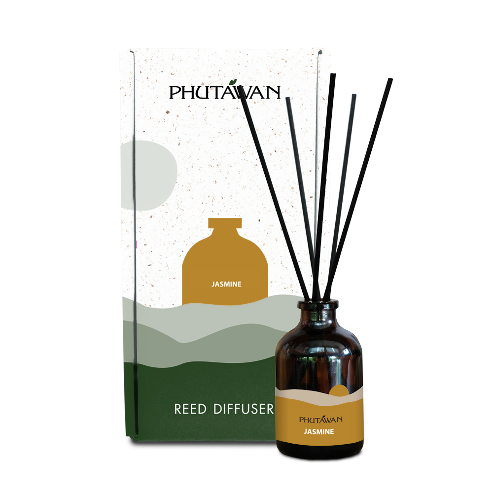 Phutawan Reed Diffuser 100ml ก้านไม้หอมปรับอากาศภูตะวัน (ใช้ได้ประมาณ 2 ...