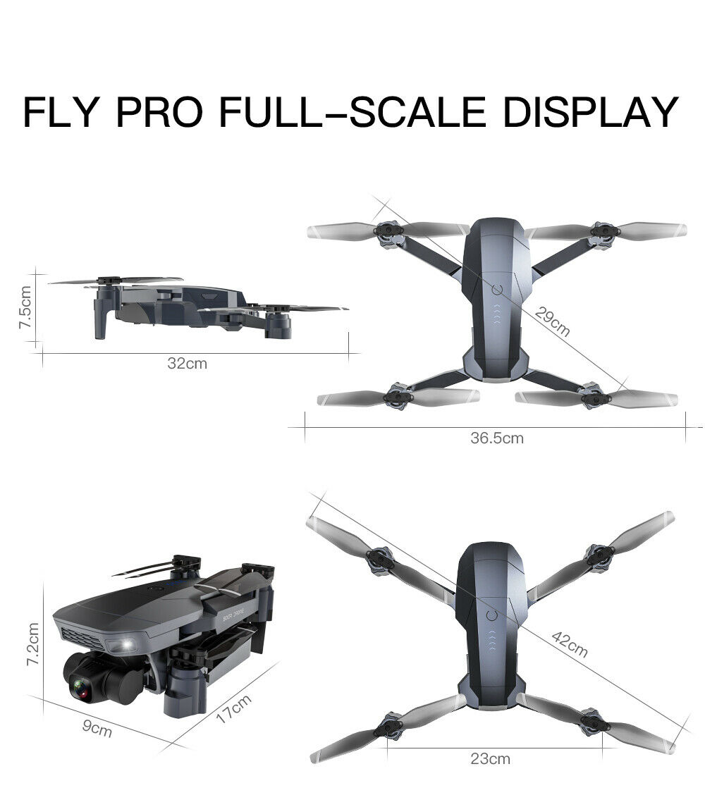 Drone【ZLRC SG907 Pro】มีกระเป๋าและแบต1 กล้องชัด 4K กิมบอล 2 แกน 5G WIFI ...