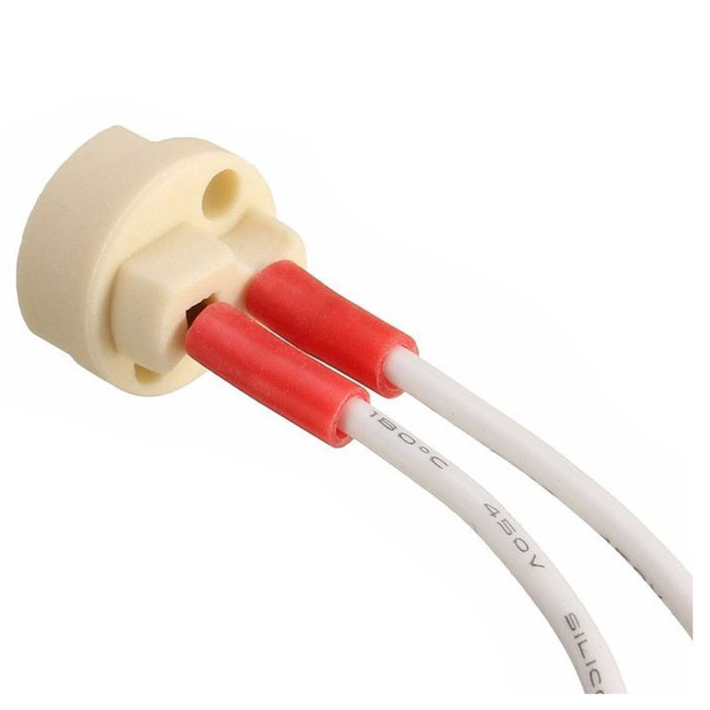 MR16/GU5.3 Socket Halogen LED Bulb Holder Base Ceramic Cable Main Wire ...