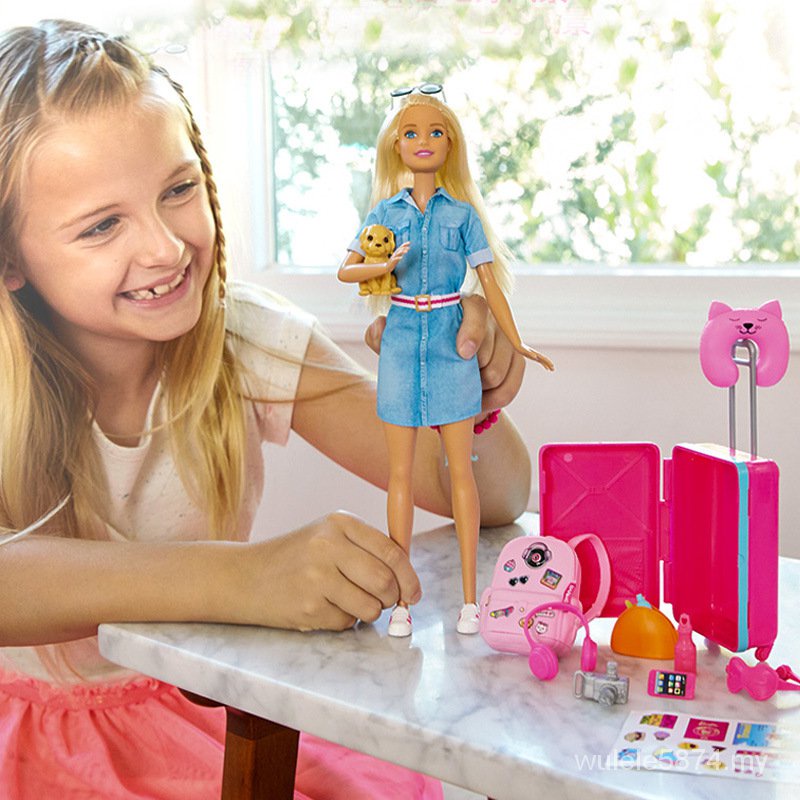Barbie Doll Travel Set Contains DollVery Beautiful And Exquisite Can Be ...