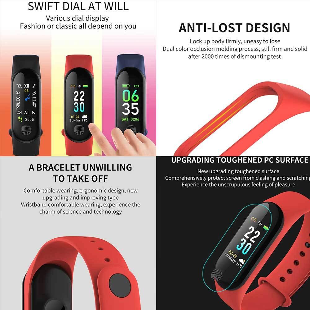 M2 SMART BAND กำไลอัจฉริยะเพื่อการออกกำลังกาย วัดความดันโลหิต เครื่อง ...