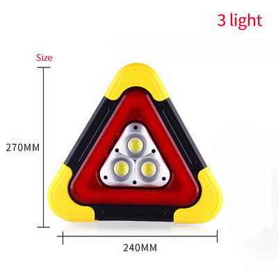 Car Triangle Warning Light Portable Reflective Battery Powered ...