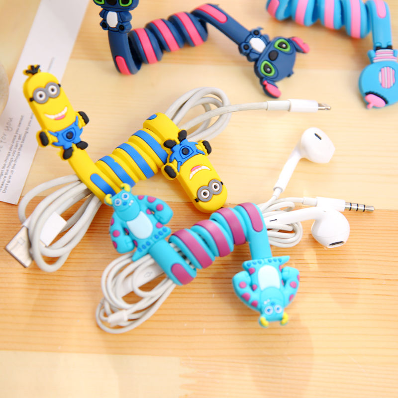 Cartoon Headset Cable Cable Winder Cute Mobile Phone Data Cable Storage ...