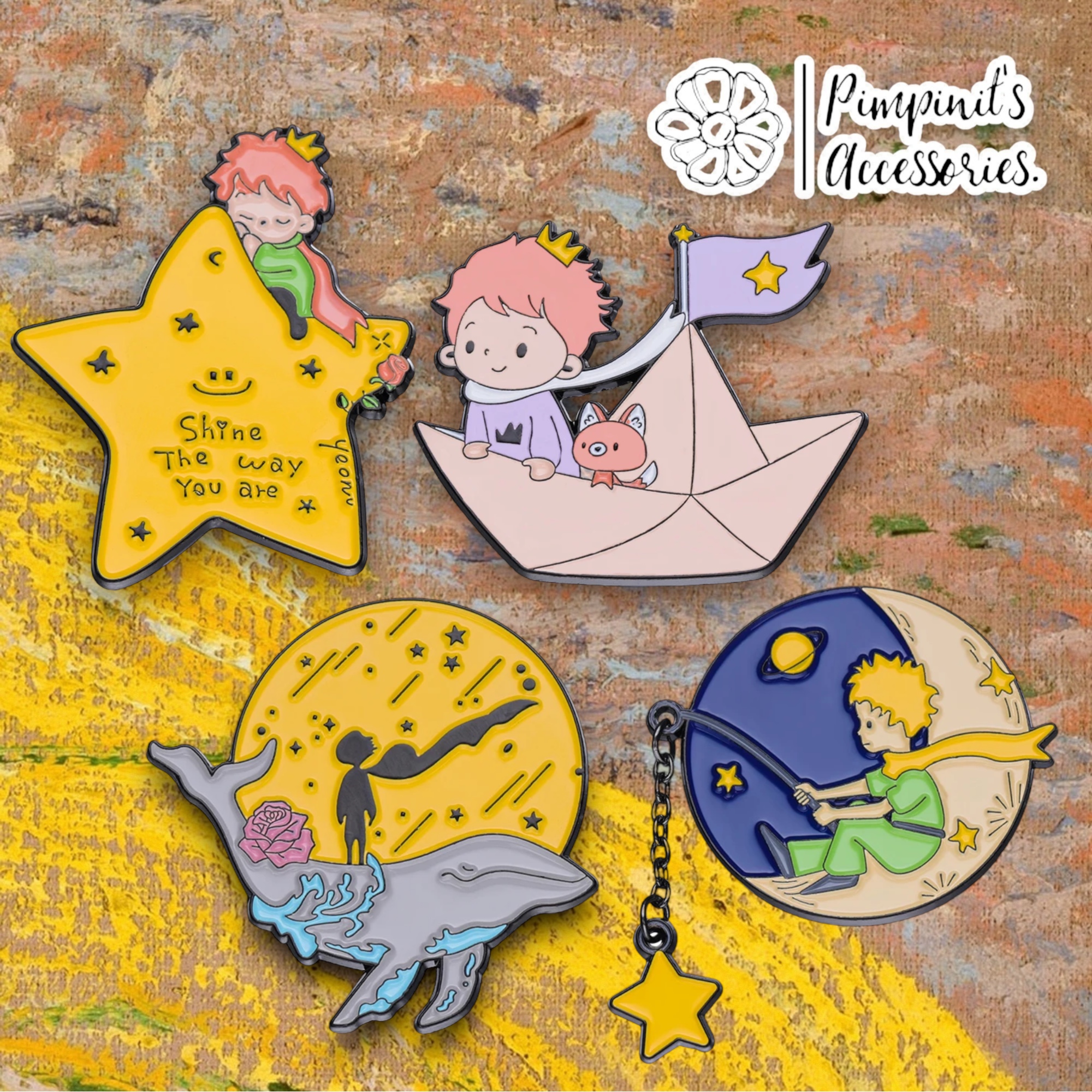 ʕ ᴥʔ พร้อมส่ง เข็มกลัดเซ็ทเจ้าชายน้อย The Little Prince - Le Petit Prince Enamel Brooch Pin Set ...