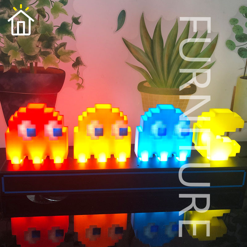 FURNITURESTORE โคมไฟตั้งโต๊ะ โคมไฟข้างเตียง comic Pac Man lamp PAC war ...