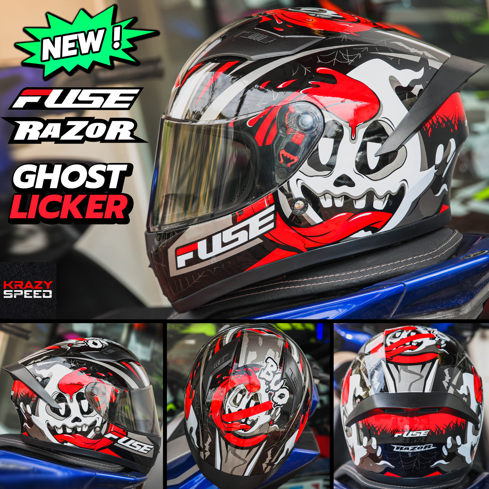 หมวกกันน็อค FUSE RAZOR SP 2023 ใหม่ล่าสุด | Lazada.co.th