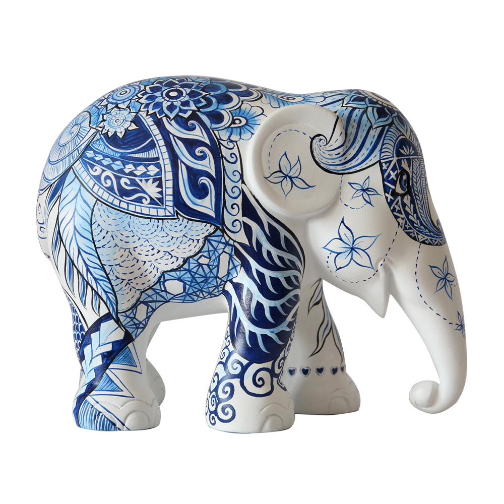 Elephant Parade handpainted elephant statue Indigo Tattoo (20cm-75cm ...