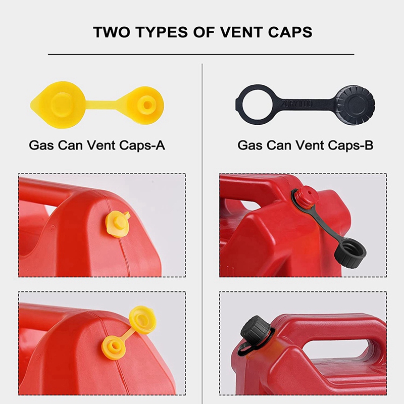 2 Kit Gas Can Spout Replacement with Can Vent Caps,Thick Rubber Pad ...
