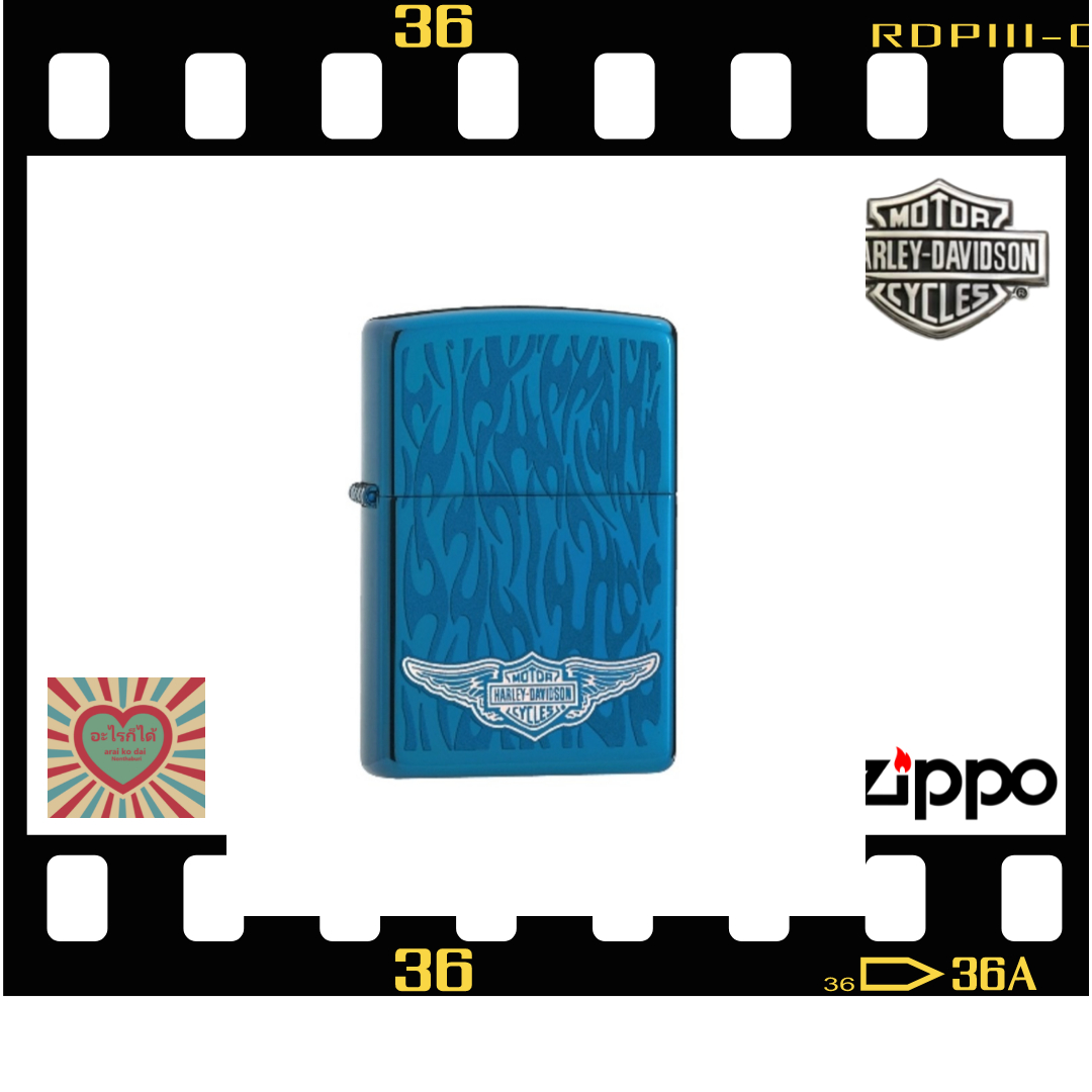 Zippo Harley Davidson Wings Ghost Flames, 100% ZIPPO Original from USA ...