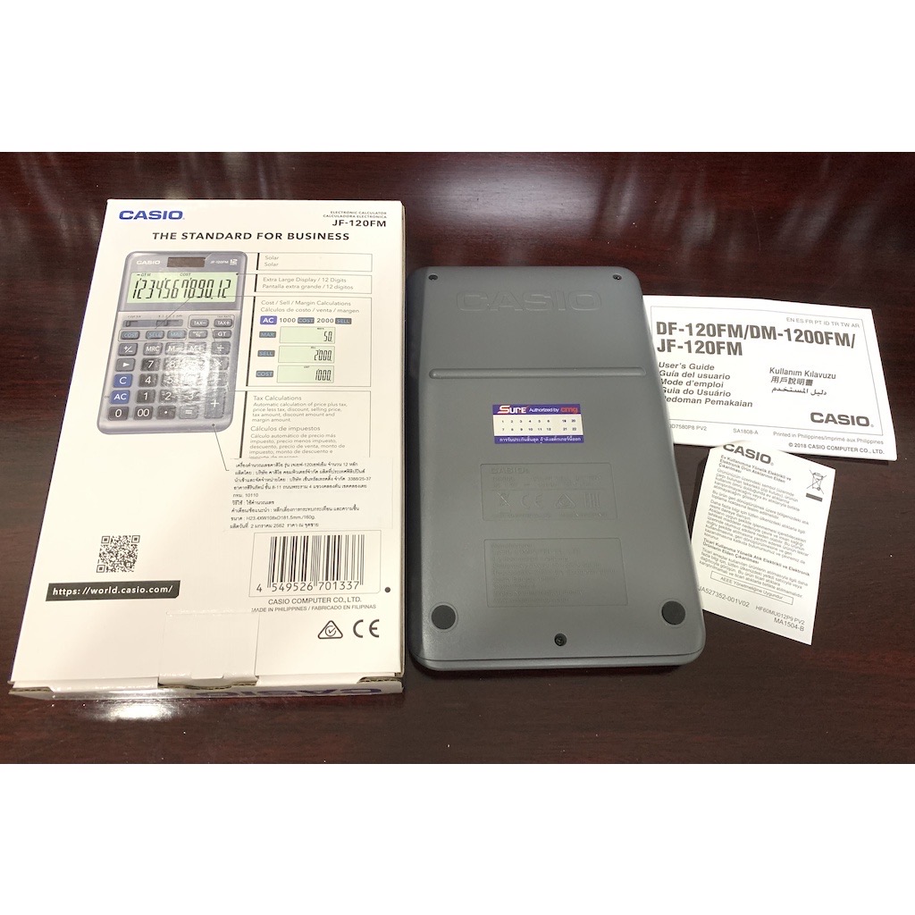 [ประกัน CMG] Casio เครื่องคิดเลข คาสิโอ รุ่น JF-120FM / JF-120FM- PK/ JF-120BM Calculator ...